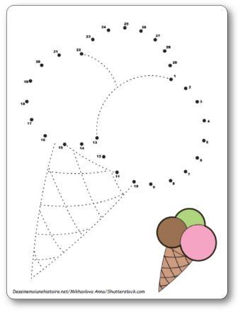 Jeux de points à relier : c'est l'été ! - Jeu de points à points faciles