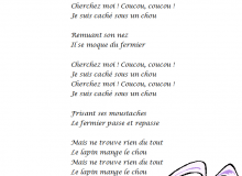 Comptine illustrée As-tu vu, Paroles illustrées de la comptine As-tu vu passer Un petit lapin