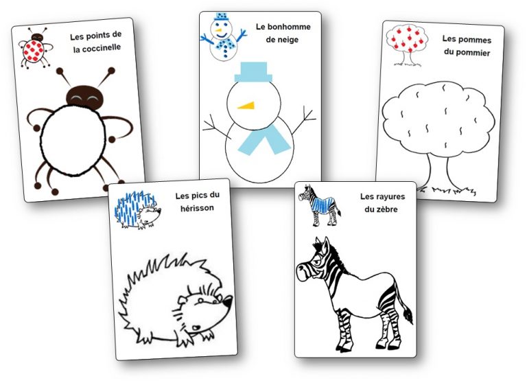 Fiches pour l'atelier pâte à modeler en maternelle