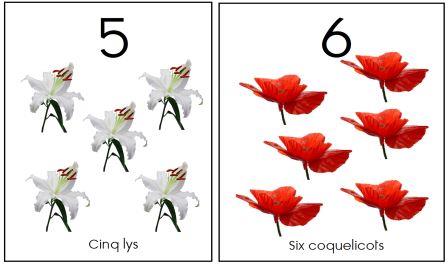 Affichage des nombres de 1 à 10 et de 1 à 20 en maternelle