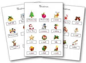 Travailler sur la fête de Noël en anglais aux cycles 2 et 3,flashcards