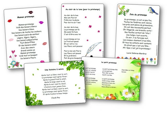 Chansons, comptines et poésies sur le printemps en maternelle