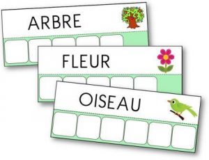Atelier des mots du printemps, apprendre à écrire les mots du printemps
