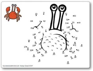 Jeux de points à relier : mer, poissons et crustacés - Points à relier ...