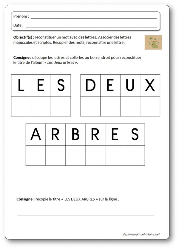 Les deux arbres d'Elisabeth Brami - Exploitation pédagogique MS/GS