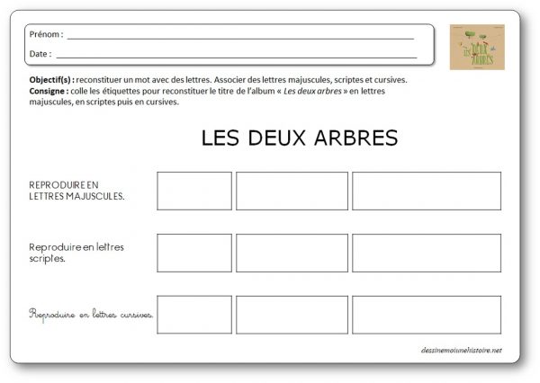 Les deux arbres d'Elisabeth Brami - Exploitation pédagogique MS/GS