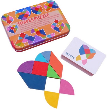 Le tangram cœur : 24 modèles à imprimer - Heart tangram printable