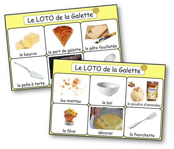 Le loto de la recette de la galette des rois - Loto galette des rois
