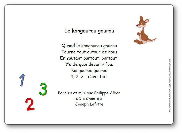 Chansons et comptines sur l’Australie et ses animaux à imprimer