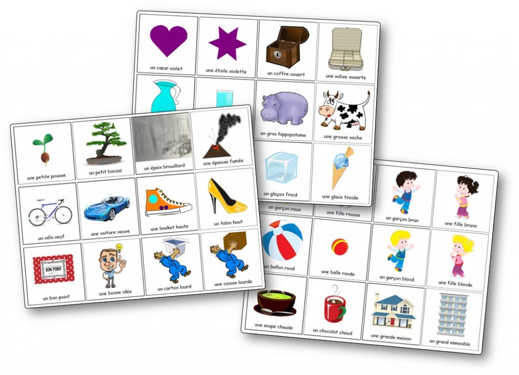 Jeu de mémory des adjectifs féminins et masculins - Féminin et masculin ...