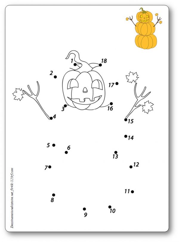 Jeux de points à relier pour Halloween - Points à relier Halloween à ...