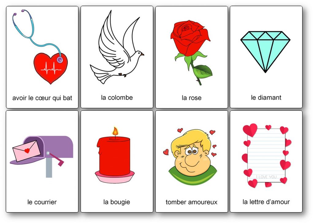 Imagier de la Saint-Valentin à imprimer - Cartes de nomenclature Saint ...