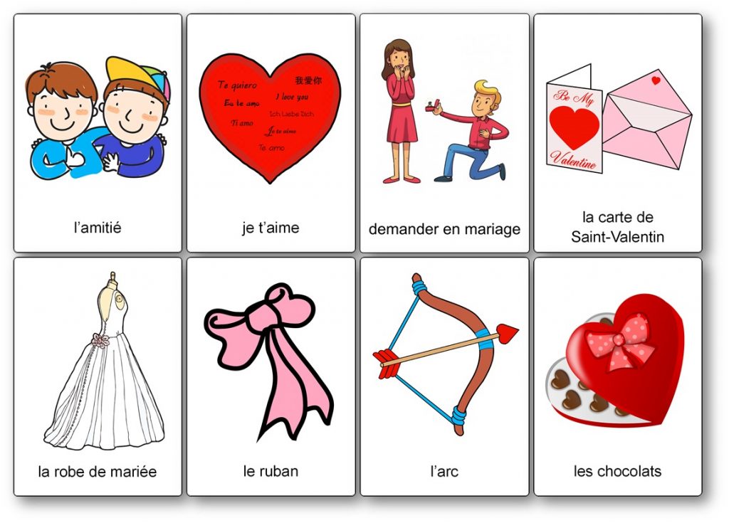 Imagier de la Saint-Valentin à imprimer - Cartes de nomenclature Saint ...