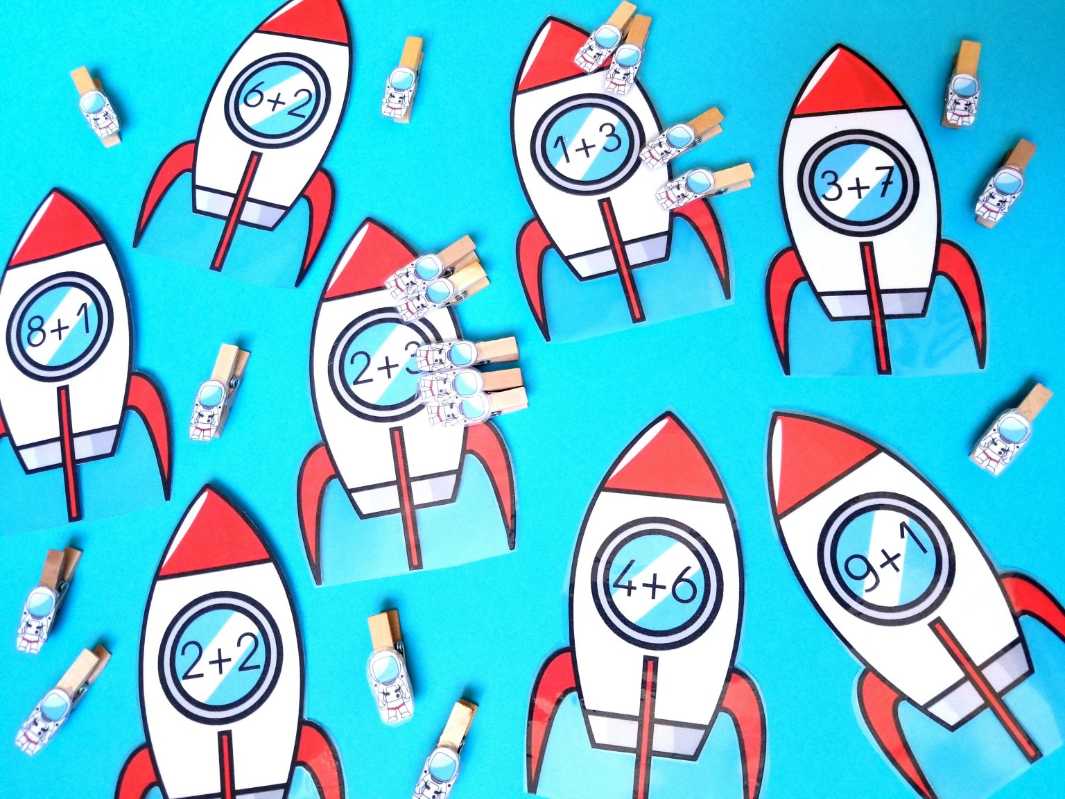 Les astronautes et les fusées - Initiation à l'addition en grande section