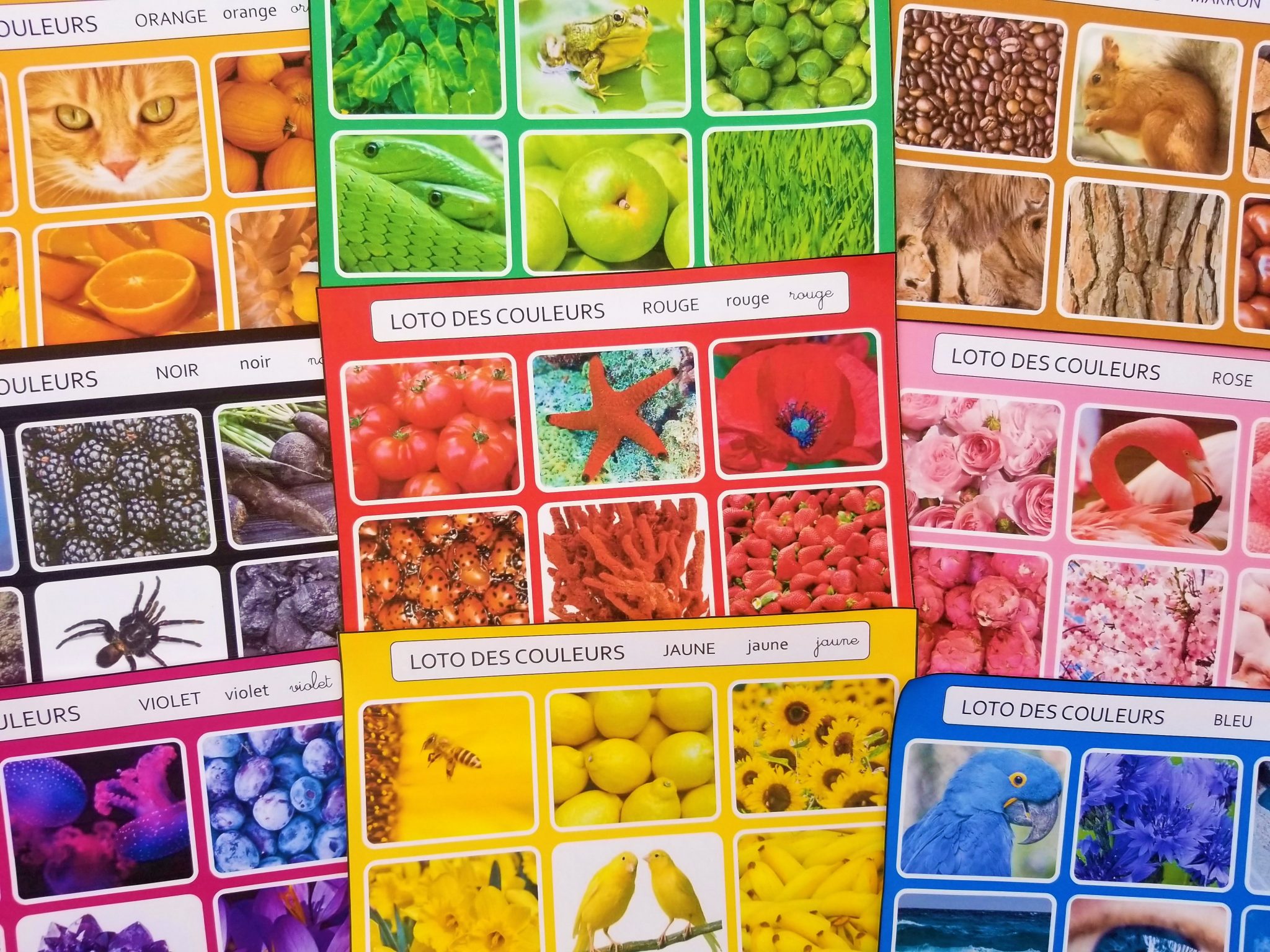 Le loto des couleurs - Jeu pour s'initier aux couleurs en maternelle