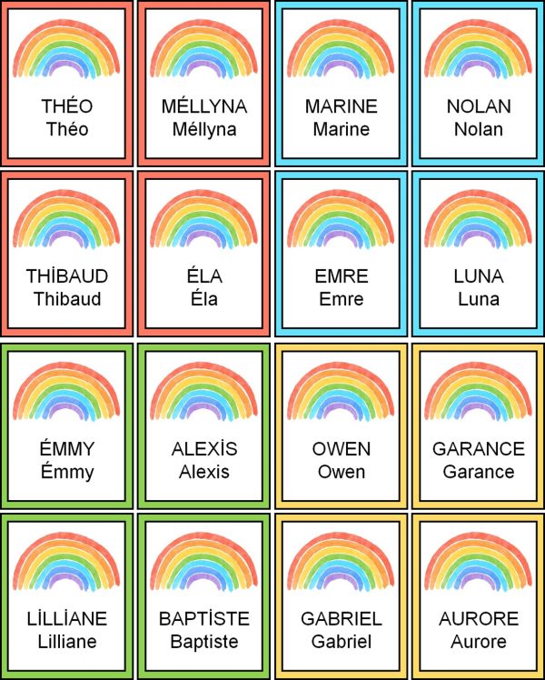 Des étiquettes prénoms pour la rentrée - Format modifiable