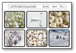 Le loto des couleurs - Jeu pour s'initier aux couleurs en maternelle