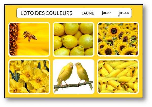 Le loto des couleurs - Jeu pour s'initier aux couleurs en maternelle