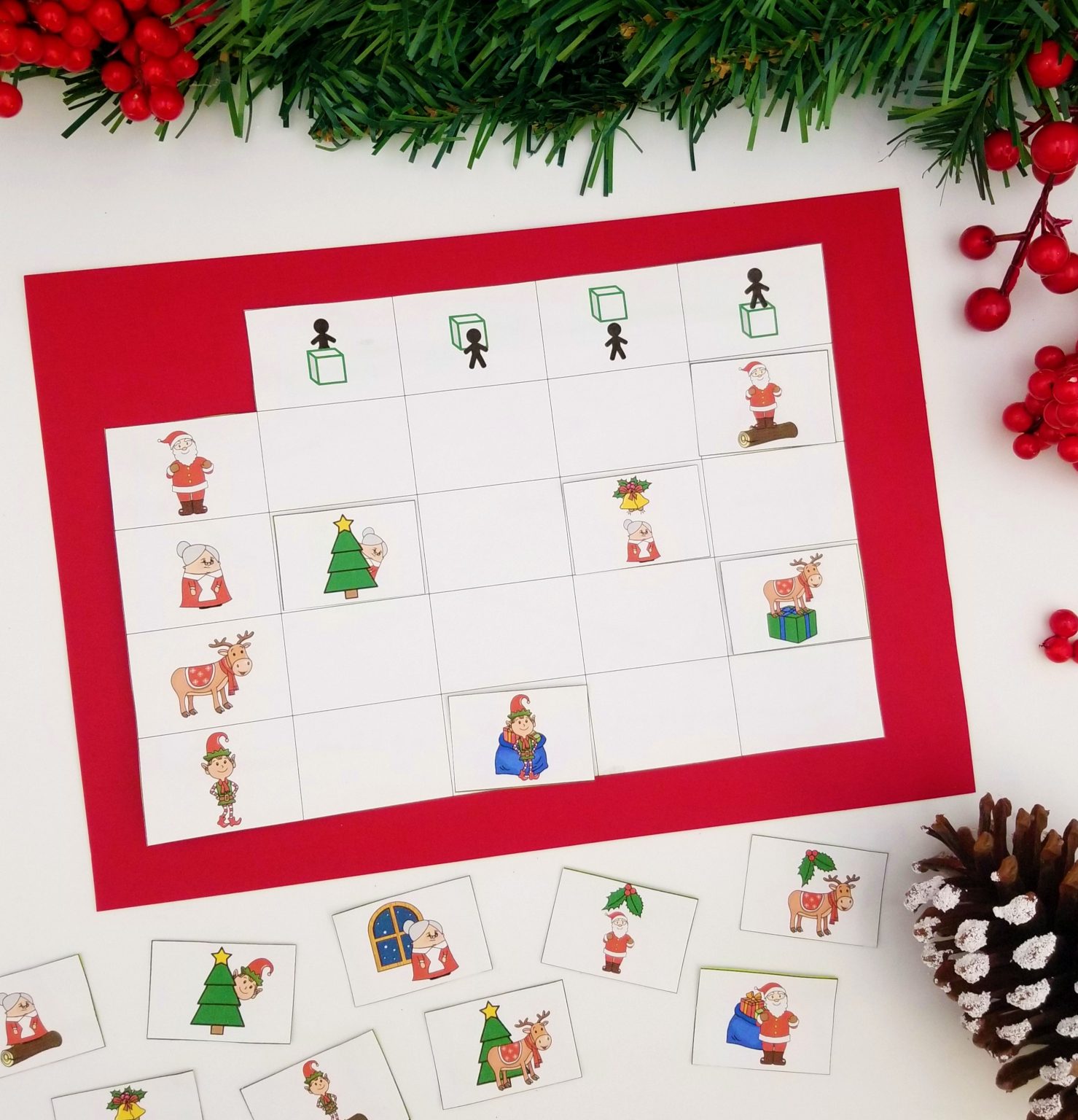 Le tableau à double entrée de Noël - Moyenne et grande section