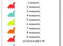 Comptine 1, 2, 3 nous irons au bois - Paroles illustrées "Un, deux ...