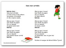 Comptine Vive la rentrée - Paroles illustrées de la comptine Vive la ...