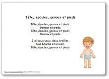 Comptine Mon visage - Comptine sur les 5 sens "Mon visage" illustrée