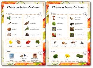 Fiches pour organiser une chasse aux trésors d'automne dans la forêt ...