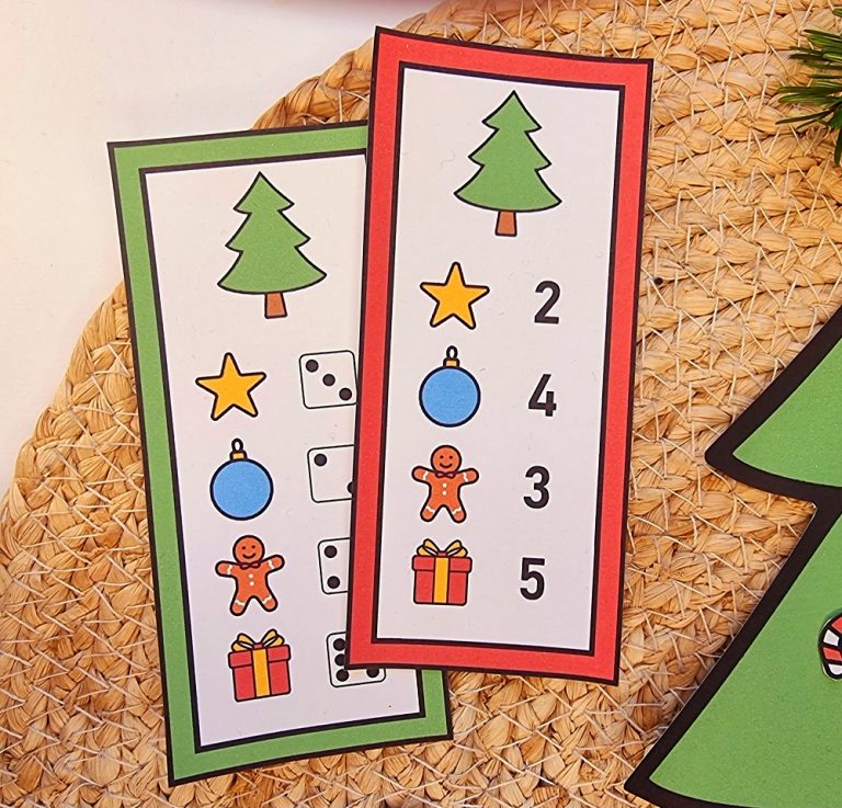 Jeu de numération : le sapin de Noël à décorer