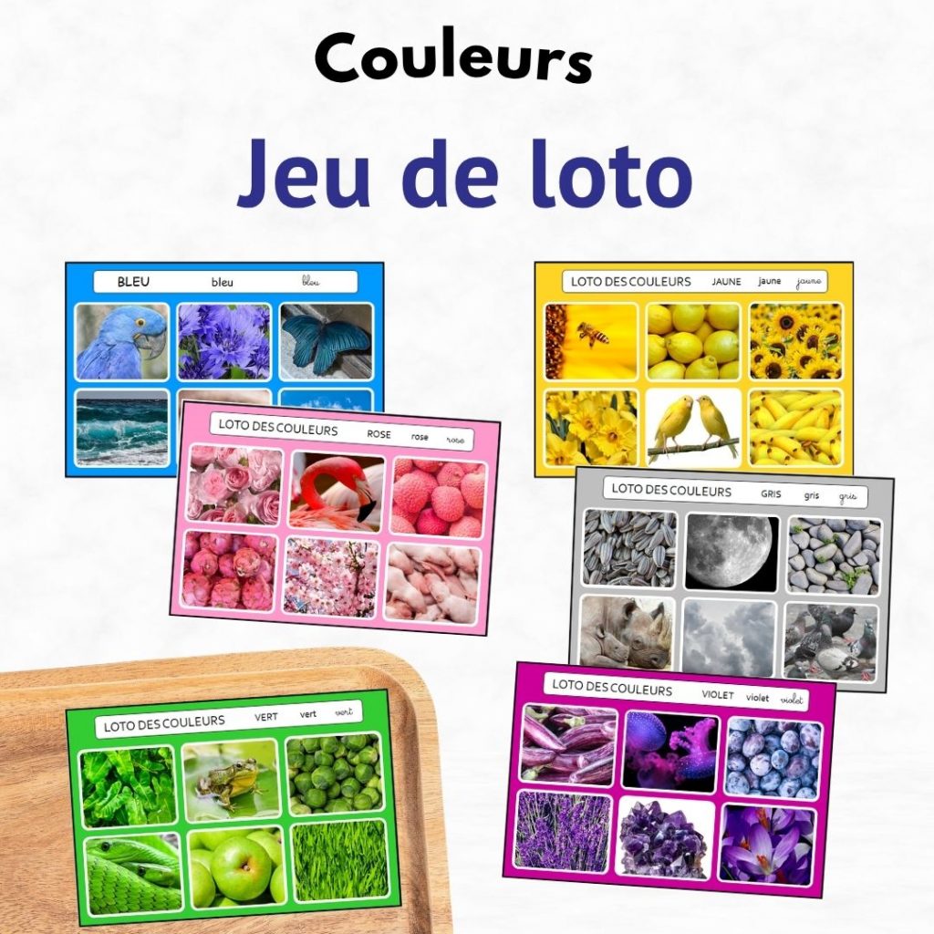 Le loto des couleurs - Jeu pour s'initier aux couleurs en maternelle